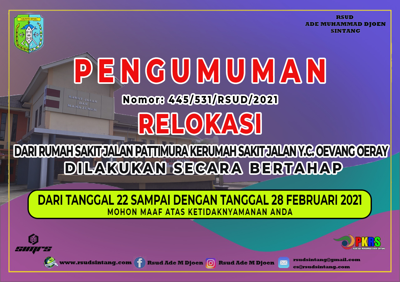 Pengumuman – RSUD Ade Muhammad Djoen Sintang Pengumuman – RSUD Ade Muhammad Djoen Sintang